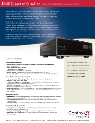 Control4 C4-16AMP3-B User's Manual | Manualzz