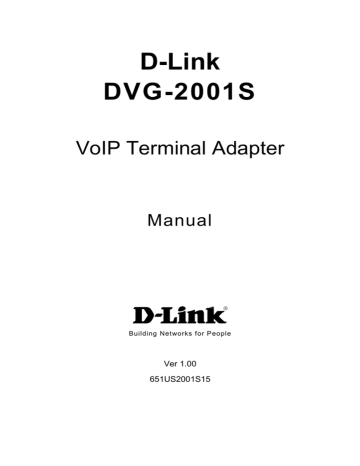 D-Link DVG-2001S VoIP Terminal Adapter Manual | Manualzz