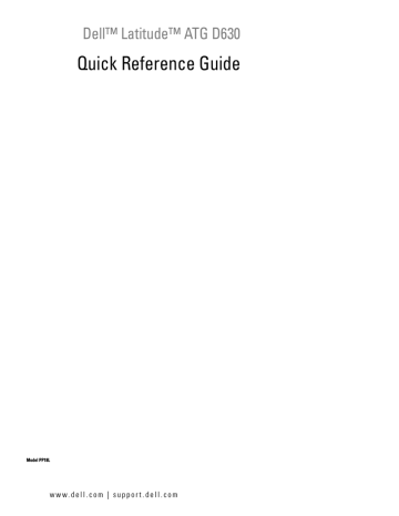Dell Latitude ATG D630 Quick Reference Guide | Manualzz