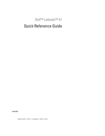 Dell Latitude X1 Quick Reference Guide | Manualzz