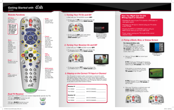 DISH 522/625 Quick Reference Guide | Manualzz