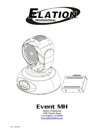 Elation Professional Event MH User's Manual | Manualzz