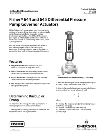 Emerson Fisher 644 and 645 Data Sheet | Manualzz