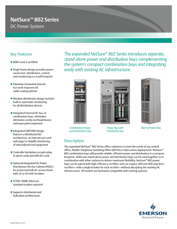 Emerson NetSure 802 Data Sheet | Manualzz