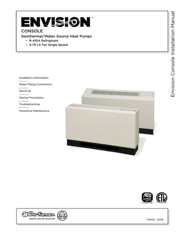 Water Furnace Envision Console Installation Manual | Manualzz