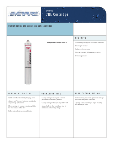 Everpure 7NE EV9607-02 Water Filter Cartridge User Manual | Manualzz