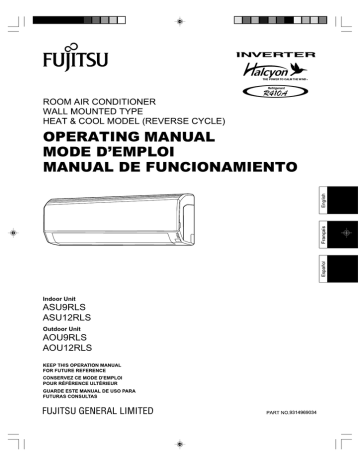 Fujitsu AOU12RLS User's Manual | Manualzz