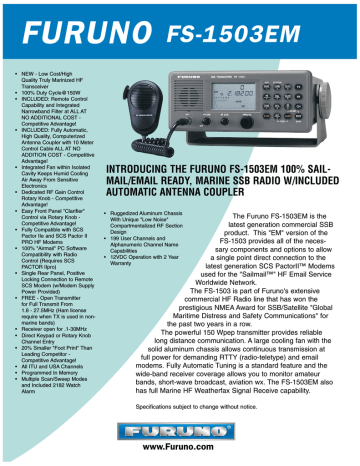 Furuno FS-1503EM User's Manual | Manualzz