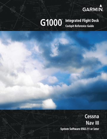 Garmin G1000 Nav III User Manual | Manualzz