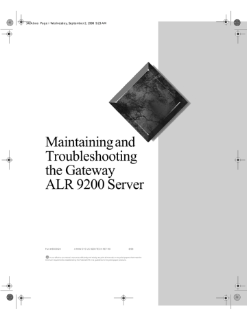 Gateway ALR 9200 Server User Manual | Manualzz