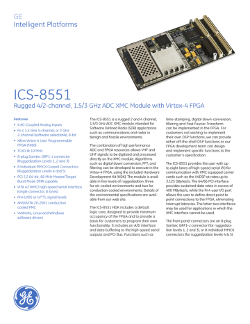 GE ICS-8551 Data Sheet | Manualzz