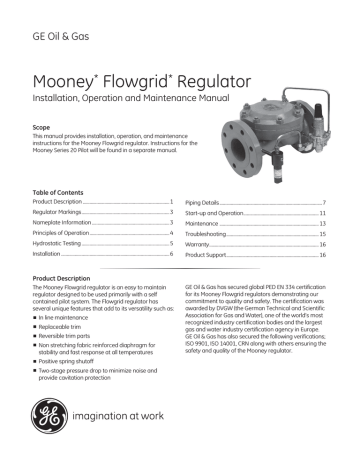 GE Valve Regulators Mooney_Flowgrid_iom Technical Specifications | Manualzz