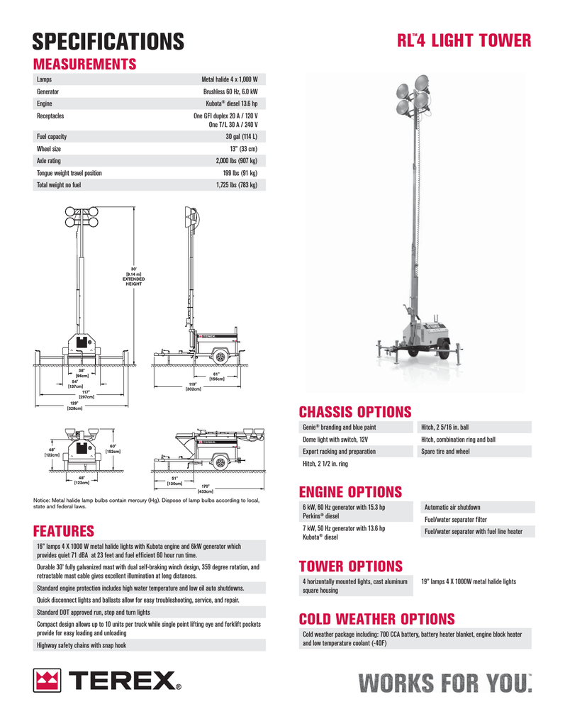 Terex Rl4 Light Tower Parts Manual | Shelly Lighting