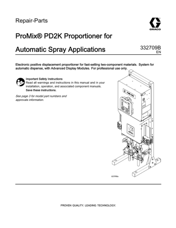 Graco ProMix PD2K Proportioner User Manual | Manualzz