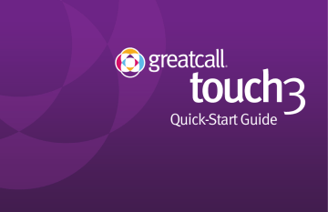 GreatCall Touch3 Quick-Start Guide | Manualzz