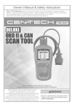 Zurich 63806 ZR13 OBD2 Code Reader Quick Start Guide | Manualzz