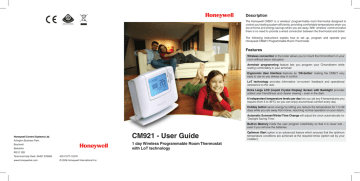 Honeywell CM921 User Guide | Manualzz