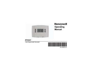 Honeywell RTH221 Operating Manual | Manualzz