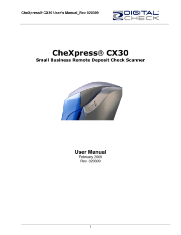 CheXpress CX30 User Manual | Manualzz