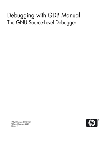 16.1.6 Stack viewing commands. HP GDB Debugger, gnu source-level debugger 5992-4701, 5992-4701 ...