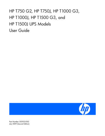 HP T750 G2, T750J, T1000 G3 User Guide | Manualzz