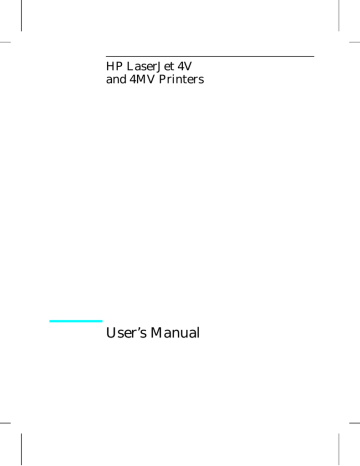 HP LaserJet 4V User's Manual | Manualzz