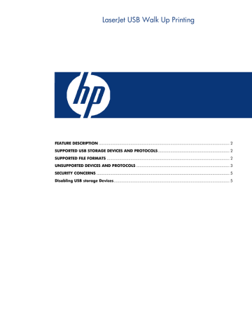 HP LaserJet Printer Walk-up USB Printing Guide | Manualzz