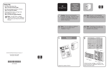 HP MSL6000 Tape Drive Module Installation Manual | Manualzz