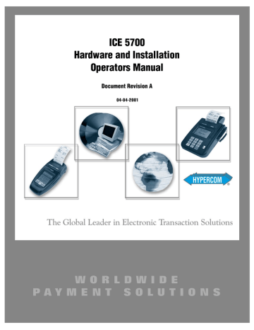 Hypercom ICE 5700 Operators Manual | Manualzz