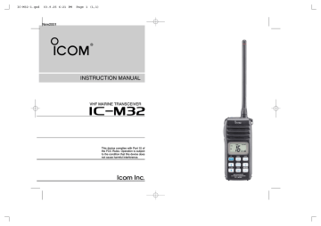 ICOM IC-M32 Instruction Manual | Manualzz