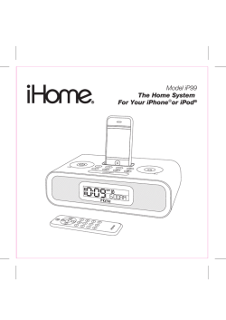 iHome iP99 - User manual | manualzz.com