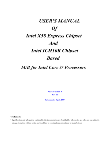 Intel X58 Express and ICH10R Motherboard Manual | Manualzz
