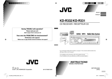 JVC KD-R332, KD-R331 User Manual | Manualzz