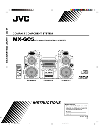 JVC MX-GC5 User Manual | Manualzz