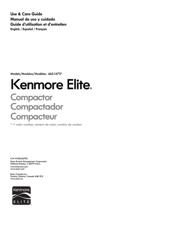 Kenmore 665.1473 series, Elite 1.4 cu. ft. Trash Compactor - White ...