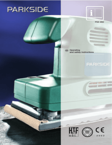 Parkside PSS 260 Orbital Sander Instructions | Manualzz