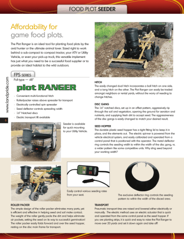 Food Plot Seeder FPS Plot Ranger User Manual | Manualzz