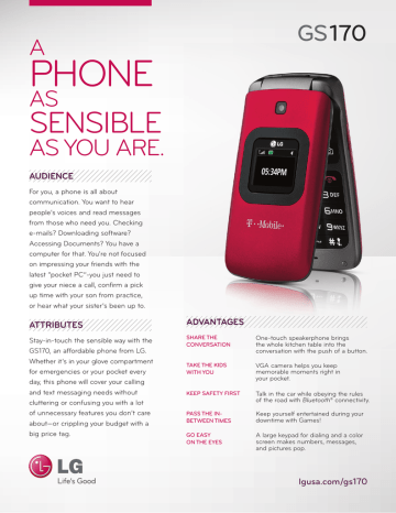 LG GS170 Data Sheet | Manualzz