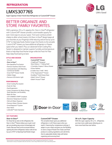 LG LMXS30776S Specification Sheet | Manualzz