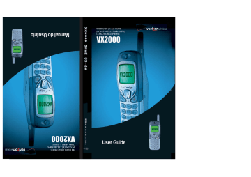 LG VX2000 User's Manual | Manualzz