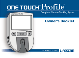 Lifescan ONE TOUCH Profile - Owner's manual, User manual