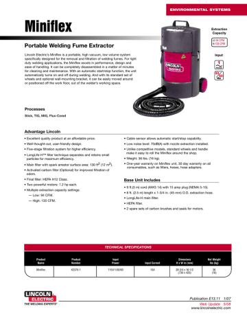 Lincoln Electric Miniflex User Manual | Manualzz