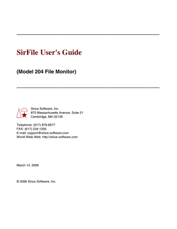 File Monitor 204 User's Guide | Manualzz