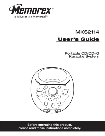 Memorex MKS2114 User's Guide | Manualzz