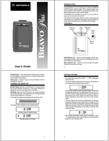 Motorola BRAVO PLUS User's Guide | Manualzz