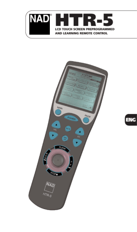 NAD HTR-5 User Manual: LCD Touchscreen Remote | Manualzz