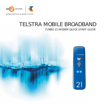 Telstra Turbo 21 Modem Quick Start Guide | Manualzz