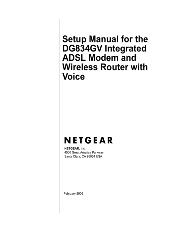 Netgear DG834GV Setup Manual | Manualzz