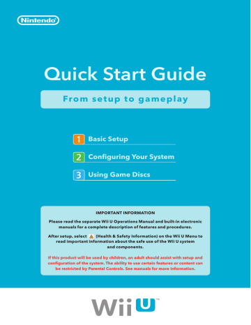 Nintendo Wii U Quick Start Guide | Manualzz