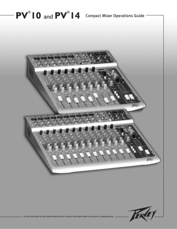 Peavey PV 14, PV10, PV 10 and PV 14 Compact Mixer, PV10 and PV14 ...
